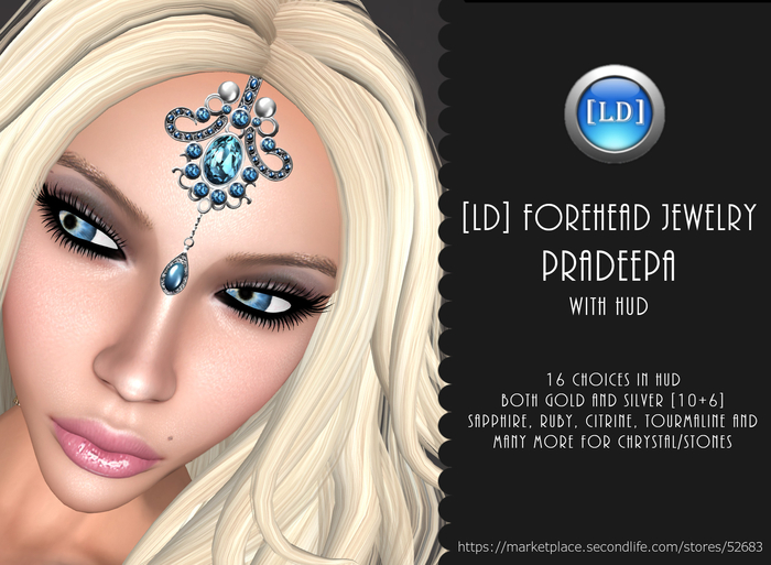 Second Life Marketplace - [LD] Forehead Jewelry Pradeepa